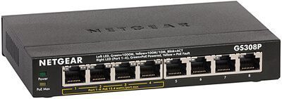 NetGear GS308P – 8 port PoE Switch - Plexus Communications